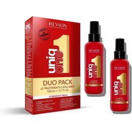 Revlon PROFESSIONAL Haarpflege-Set Uniqone All In One Hair Leave-in Pflege Treatment Classic Duopack Set, Spar-Set, 2-tlg., Limited Edition