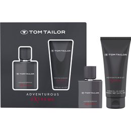 Tom Tailor Eau de Toilette Adventurous Extreme 30ml + SG 100ml, 2-tlg., EdT, Männerduft, Parfum for him, Duschgel, grau
