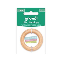 gründl Gründl Bastelnaturmaterial Gründl DIY Holzringe 50 mm 2 Ringe