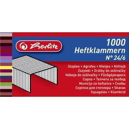 Herlitz Collegeblock Herlitz Heftklammer No.24/6 verzinkt 2x1.000 Stück
