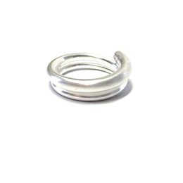 Silberring Ring 925 matt Bandring gewicklt modern #58