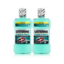 Listerine Mundspülung, Listerine Clean & Fresh Mild & ohne Alkohol 500ml Mundspülung (2er Pac