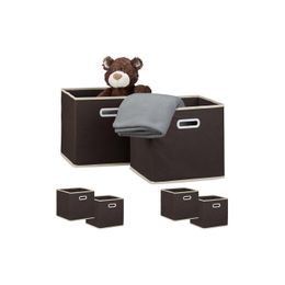 Relaxdays Faltbox 6 x Faltbox braun