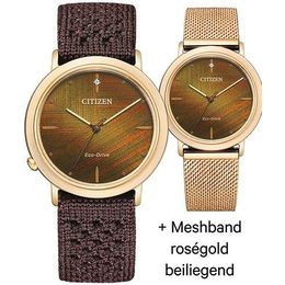 Solaruhr Citizen "EM1003-48X" Armbanduhren grau (braun) Damen Solaruhren
