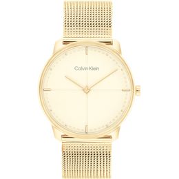 Quarzuhr Calvin Klein "ICONIC 35 mm, 25200159" Armbanduhren goldfarben Damen Quarzuhren