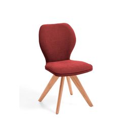 NIEHOFF SITZMÖBEL Niehoff Sitzmöbel Colorado Trend-Line Design-Stuhl Kernbuche/Webstoff - 180° drehbar Malea-R terracotta