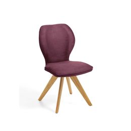 NIEHOFF SITZMÖBEL Niehoff Sitzmöbel Colorado Trend-Line Design-Stuhl Eichen/Polyester - 180° drehbar Nirvana rot