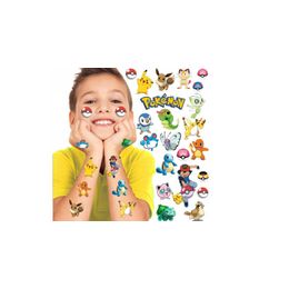 Festivalartikel Kindertattoo Pikachu Pokemon Kindertattoos Abwaschbar Party Geburtstag