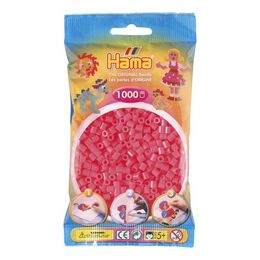 Hama Perlen Bügelperlen Hama Beutel mit 1000 Bügelperlen neon-cherry