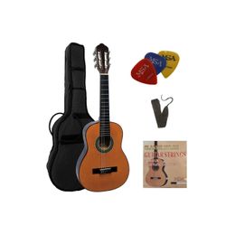 MSA Konzertgitarre 1/4 Kindergitarre Set Tasche Band Saiten 3xPlektron