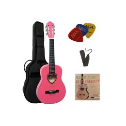 MSA Konzertgitarre 1/4 Kindergitarre Set Tasche Band Saiten 3xPlektron