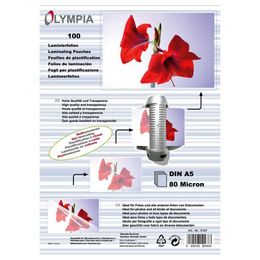 OLYMPIA OFFICE Prospekthülle Laminierfolien-Set 80 Mikron DIN A5 100 Stück