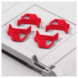 Proregal® Stapelbox SparSet 20x Schiebeschnappverschluss Rot für Eurobox NextGen (20 St)