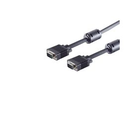 S/CONN maximum connectivity® S-VGA-Monitorkabel 2x15pol HDD-St 75Ohm Ferrit 5m Video-Kabel