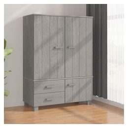 furnicato Kleiderschrank HAMAR Hellgrau 99x45x137 cm Massivholz Kiefer (1-St)