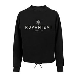 F4NT4STIC Sweatshirt 'Schneeflocke Winter Lappland' female Black size S