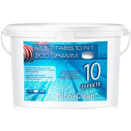 GlobaClean Chlortabletten 3 kg Pool Chlor Multitabs 10in1 200g
