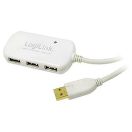 Logilink USB 2 Repeaterkabel mit 4 Port USB-Hub USB-Kabel