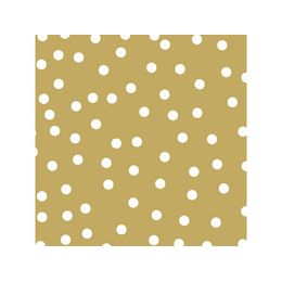 Braun+Company Atelier Weihnachtsfigur Braun & Company Servietten Motiv White Dots gold