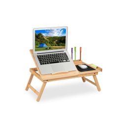 Relaxdays Laptoptisch Bambus Laptoptisch