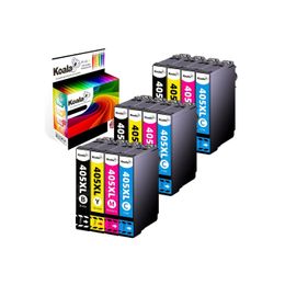Koala 405XL Druckerpatronen für Epson 405 XL WorkForce Pro 12er Multipack Tintenpatrone (Packung