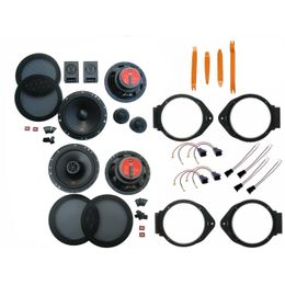 DSX JBL Set Tür vorne hinten für Opel Meriva B Bj 10-17 Bügel 510 W Auto-Lautsprecher (85 W)