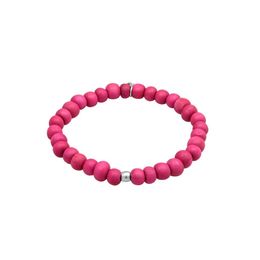 Kuzzoi Armband 'Kugel' Herren Gr&ouml;&szlig;e 21 fuchsia / silber