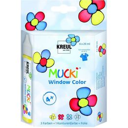 Kreul Bastelfarbe Kreul Mucki Window Color 4er Set je 29 ml
