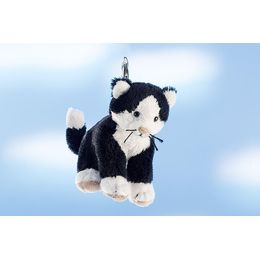 SCHAFFER® Plüschanhänger Schlüsselanhänger Katze 12 cm schwarz/weiß