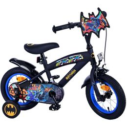 TPFSports DC Batman Kinderfahrrad - Jungen - 12 Zoll - Rücktritt + Handbremse- Schwarz