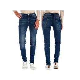Cipo & Baxx Cipo & Baxx Slim-fit-Jeans Damen Hose BA-19CB06 mit ausgefranstem Saum