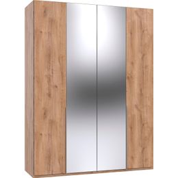 Kleiderschrank wimex "New York" Schränke Gr. B/H/T: 180 cm x 234 cm x 58 cm, 4 St., braun (plankeneichefarben) Kleiderschränke