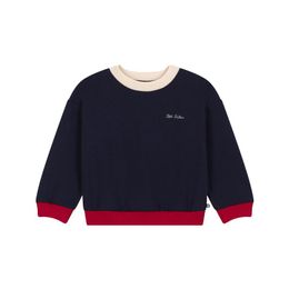 Petit Bateau - Pullover LOLO in dunkelblau, Gr.110