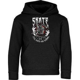 Baddery Kapuzenpullover Kinder Hoodie : Skate till Death