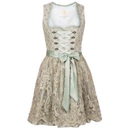 KRÜGER MADL & BUAM KRÜGER MADL & BUAM Trachtenkleid Mini Dirndl 2tlg. 50cm KALINDA hellgrün