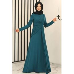 Modavitrini Abendkleid Abendkleid Damen Hijab Kleid langärmliges Maxikleid Abiye Abaya elegant