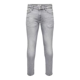 Only & Sons ONLY & SONS Regular-fit-Jeans Regular Fit Jeans Straight Denim Stretch Pants ONSWEFT 4785 in Grau