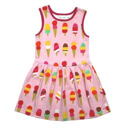 Toby tiger Shirtkleid Kinder Kleid mit Eiscreme Print