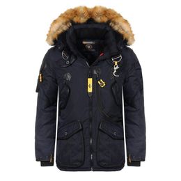 Geographical Norway Winterjacke Agaros Kapuze mit Fellbesatz: beides individuell abnehmbar