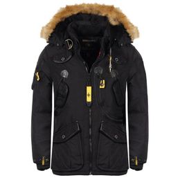 Geographical Norway Winterjacke Agaros Kapuze mit Fellbesatz: beides individuell abnehmbar