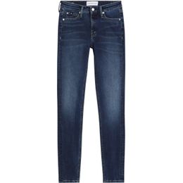 Skinny-fit-Jeans Calvin Klein Jeans "MID RISE SKINNY" Gr. 32, Länge 32, blau (denim dark32) Damen Jeans Röhrenjeans