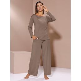 wäschepur Schlafanzug WÄSCHEPUR Gr. 36/38, grau (taupe) Damen Homewear-Sets Pyjamas