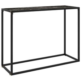 furnicato Konsolentisch Schwarz 100x35x75 cm Hartglas (1-St)