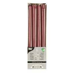 Papstar Stumpenkerze 80 Stück Leuchterkerzen, rost Ø 2,2 cm · 25 cm aus 100 % Stearin