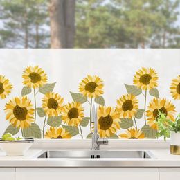 Fensterfolie Sonnenblumen Illustration