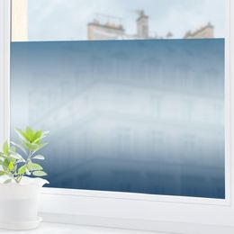 Fensterfolie Blauer Horizontaler Farbverlauf