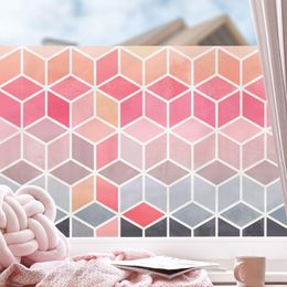 Fensterfolie Bunte Pastell Geometrie