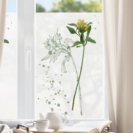 Fensterfolie Botanisches Aquarell - Lilie