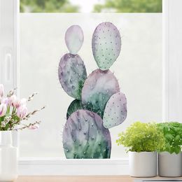 Fensterfolie Kaktus in Lila II