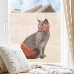Fensterfolie Wrestling Cat